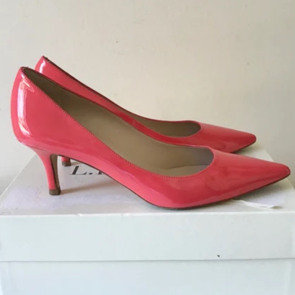 LK Bennett | Shoes | Lk Bennett Floret Candy Patent Salmon Leather ...